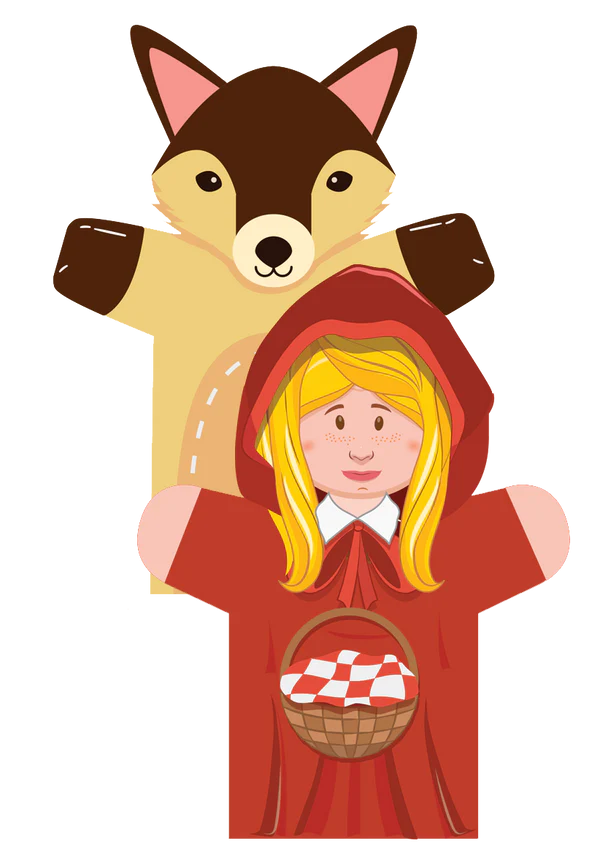 5390 TITERES DE MANO CAPERUCITA ROJA C/4 PZAS – Mundo Didáctico